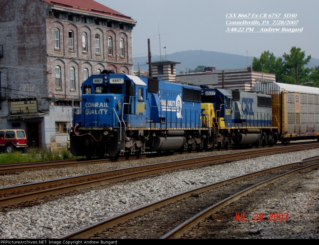 CSX 8667 Ex-CR 6757 SD50 July 28, 2007